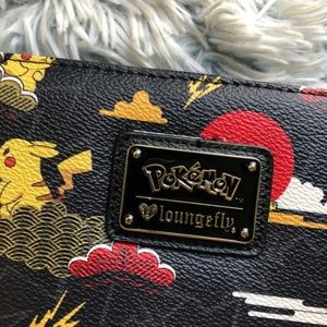 Loungefly | Bags | Loungefly Pikachu Nintendo Black Zip Up Wallet ...